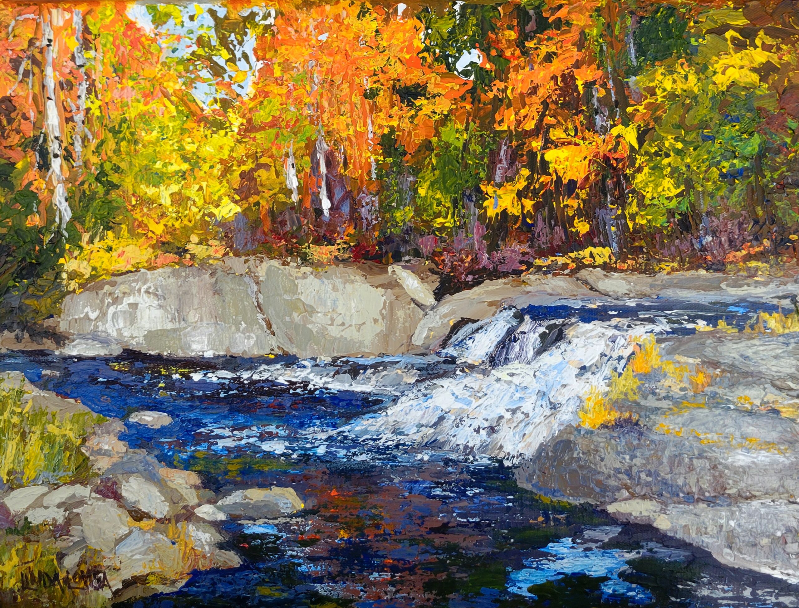 Autumn Falls - Linda Lovisa Art